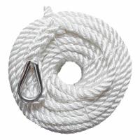 China 3 Strand Nylon Polyester Marine Mooring Rope 220m Coil with ±10% Spliced Strength for Boat Anchoring for sale
