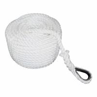 China 3 Strand Nylon Polyester Marine Mooring Rope 220m Coil with ±10% Spliced Strength for Boat Anchoring for sale