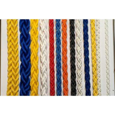 China 8 Strand Braid PP Danline Floating Marine Mooring Rope 64mm High Strength for sale