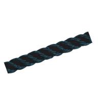China Marine Black Polyester Double Twisted 3 Strands Mooring Rope 16mm 220m for sale