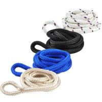 China Double Solid Braided Polyester Mooring Ropes 12mm-200mm Dock Line Boat Rope for sale