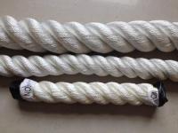 China 38mm-60mm 3 Strand Polyester Nylon PP Twisted Rope Marine Mooring Cord 220m Coil for sale