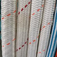 China UHMWPE Double Braided 12 Strand HMPE Mooring Rope 40mm 987kN Breaking Load for Ship Towing for sale