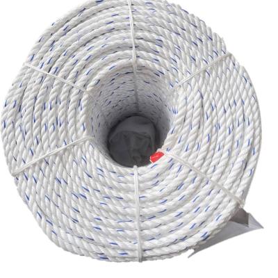 China 8 Strand Polypropylene Polysteel Rope PP Twisted 65mm High Strength Floating Marine Mooring Rope for sale