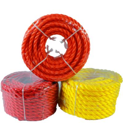 China 4 Strands Twisted Pp Rope 100m 200m Customized Length Polypropylene Mooring Rope for sale