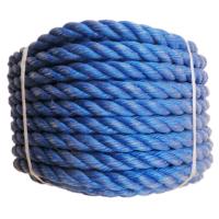 China 4 Strands Twisted PP Rope 100m 200m Custom Length Polypropylene Mooring Rope for Marine for sale