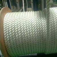China 3 Strand Twisted Rope 38mm 60mm Polyester Nylon PP Heavy Duty Marine Mooring Line for sale