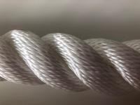 China 3 Strand Twisted Rope 38mm 60mm Polyester Nylon PP Heavy Duty Marine Mooring Line for sale