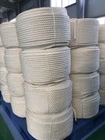 China 3 Strand Twisted Rope 38mm 60mm Polyester Nylon PP Heavy Duty Marine Mooring Line for sale