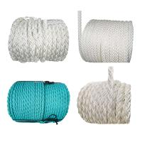 China 12 Strand Braided Marine Mooring Rope Polyester Nylon PP Hawser 20mm to 160mm Diameter for sale