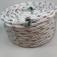 China 3 Strand Twisted Blue PP Monofilament Polysteel Rope 10mm x 200m High Breaking Strength Marine Boat for sale