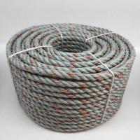 China 3 Strand Twisted Blue PP Monofilament Polysteel Rope 10mm x 200m High Breaking Strength Marine Boat for sale