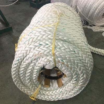 China 12 Strand 80mm Nylon Mooring Rope ABS CCS Certified Marine Grade 1102kN Breaking Load for sale