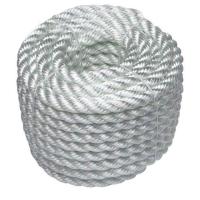 China White Nylon Rope 32mm Diameter 3 Strand Twist Marine Mooring Line 220m Coil for sale