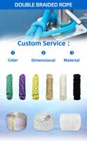China Double Braided Polyester Rope Boat Mooring Sailing Rope 4mm to 36mm Diameter High Strength UV Resistant for sale