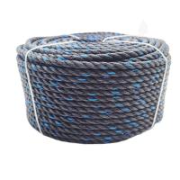 China 3 Strand Twisted Polypropylene Marine Rope Yellow Blue White 8mm Diameter Floating for sale