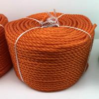 China 3 Strand Twisted Polypropylene Marine Rope Yellow Blue White 8mm Diameter Floating for sale