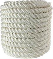 China White 3 Strand Twisted Nylon Soft Rope 12mm 16mm High Strength Polyamide Marine Packing Rope for sale