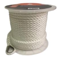 China 3/8 Inch x 200 Feet Premium Three Strand Twisted Nylon Marine Anchor Rope High Tensile Strength for sale