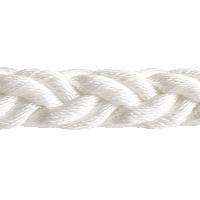 China White 8 Strand Braided Nylon Rope 10-160mm Marine Boat Ship Mooring Line Custom for sale