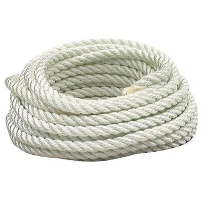 China 3 Strand Nylon Twisted White Marine Packing Rope 8mm Diameter 13.8kN Breaking Load for sale
