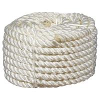 China 3 Strand Nylon Twisted White Marine Packing Rope 8mm Diameter 13.8kN Breaking Load for sale
