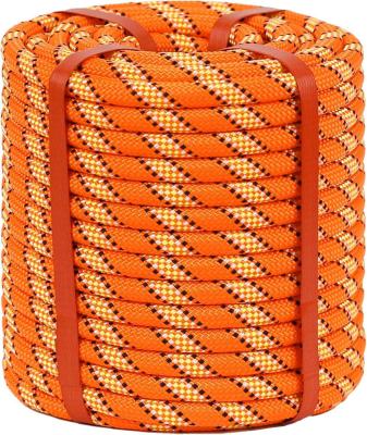 China Orange Double Braid Arborist Rigging Rope Outdoor Style Nylon for sale