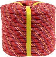 China Orange Double Braid Arborist Rigging Rope Nylon 12mm 30.1kN Breaking Strength for sale