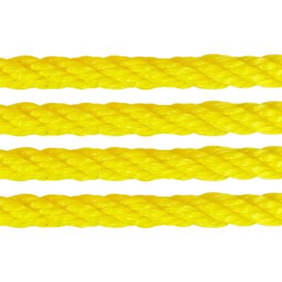 China 3 Strands Plastic PP Polypropylene Rope Twisted Fishing Net Rope Packaging for sale