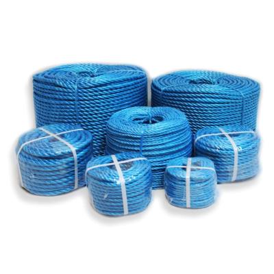 China High Strength PP 3 Strand Twisted PE Twine Nylon Marine Rope 16mm 50m for sale