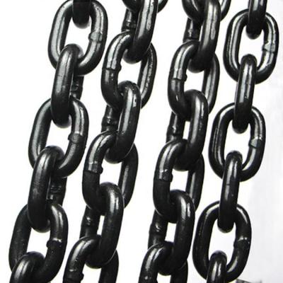 China High Tensile Black Heavy Duty Welded Alloy Steel G80 G100 Lifting Link Load Chain 8mm 10mm for sale