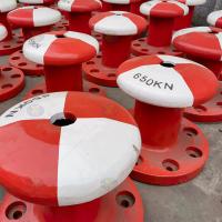 China Cast Steel Marine Pillar Bollard 200t Capacity for Port Mooring Solutions for sale