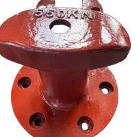 China Cast Iron T Head Single Marine Mooring Bollard 50 Ton Load Capacity for Port for sale