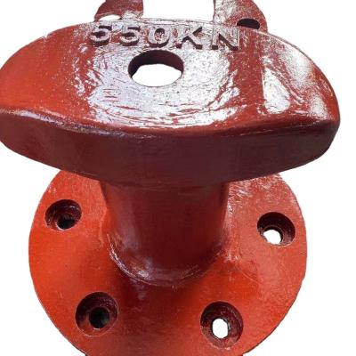 China Cast Iron T Head Single Marine Mooring Bollard 50 Ton Load Capacity for Port for sale
