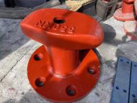 China Cast Iron T Head Single Marine Mooring Bollard 50 Ton Load Capacity for Port for sale