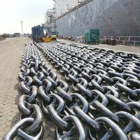 China Hot Dipped Galvanized Marine Mooring Anchor Chain 12.5-70mm for Vessel Bollard and Cleat for sale