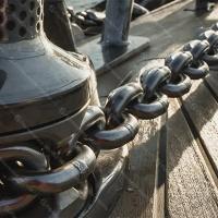 China Hot Dipped Galvanized Marine Mooring Anchor Chain 12.5-70mm for Vessel Bollard and Cleat for sale