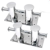 China Stainless Steel Marine Dock Bollard Double Cross Cleats 304 316L for Secure Mooring for sale