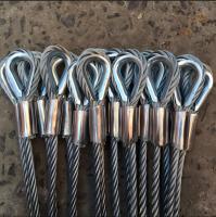 China 6x36WS IWRC Galvanized Steel Wire Rope Lifting Sling with Thimble Ends 16mm 10 Ton for sale