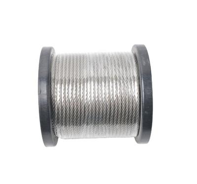 China 316 Stainless Steel Marine Wire Rope 7x19 3mm 1/8 Inch Rigging Cable for Boat Yacht for sale