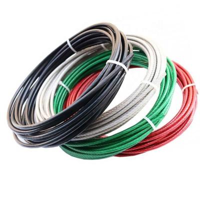 China PVC Coated Galvanized Stainless Steel Wire Rope 0.3mm to 12mm Three Layer Composite for sale