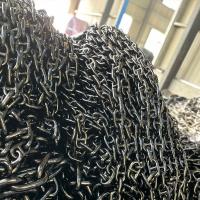 China Black Painted Stud Link Anchor Chain 17.5mm-150mm for Marine Hardware for sale