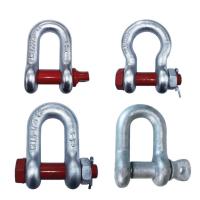 China Galvanized Round Pin Chain Shackles G215 6:1 Safety Factor RR-C-271D Type IVB for Lifting Rigging for sale