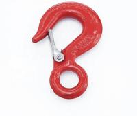 China Forged Eye Hoist Hook with Latch Alloy Steel 320A 0.5-31.5 Ton Capacity Heavy Duty Lifting for sale