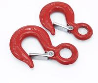 China Forged Eye Hoist Hook with Latch Alloy Steel 320A 0.5-31.5 Ton Capacity Heavy Duty Lifting for sale