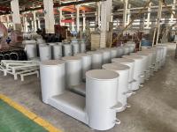 China Double Bollard Marine Steel Deck Plate Fairlead Chock Single Bitt Design ISO 13795 Certified 100-600mm for sale