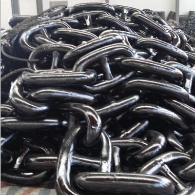 China Grade Q2a Q3a High-Strength Carbon Steel Ring Anchor Chain 22mm Marine Certified for Ships Offshore for sale
