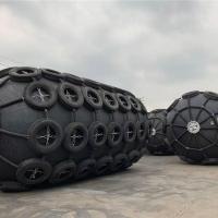 China ISO 17357 3.3m x 6.5m Pneumatic Rubber Fender for Marine Vessel Collision Protection with Reinforced Tire Net for sale