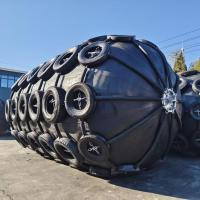 China ISO 17357 3.3m x 6.5m Pneumatic Rubber Fender for Marine Vessel Collision Protection with Reinforced Tire Net for sale