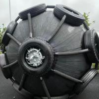 China ISO 17357 3.3m x 6.5m Pneumatic Rubber Fender for Marine Vessel Collision Protection with Reinforced Tire Net for sale